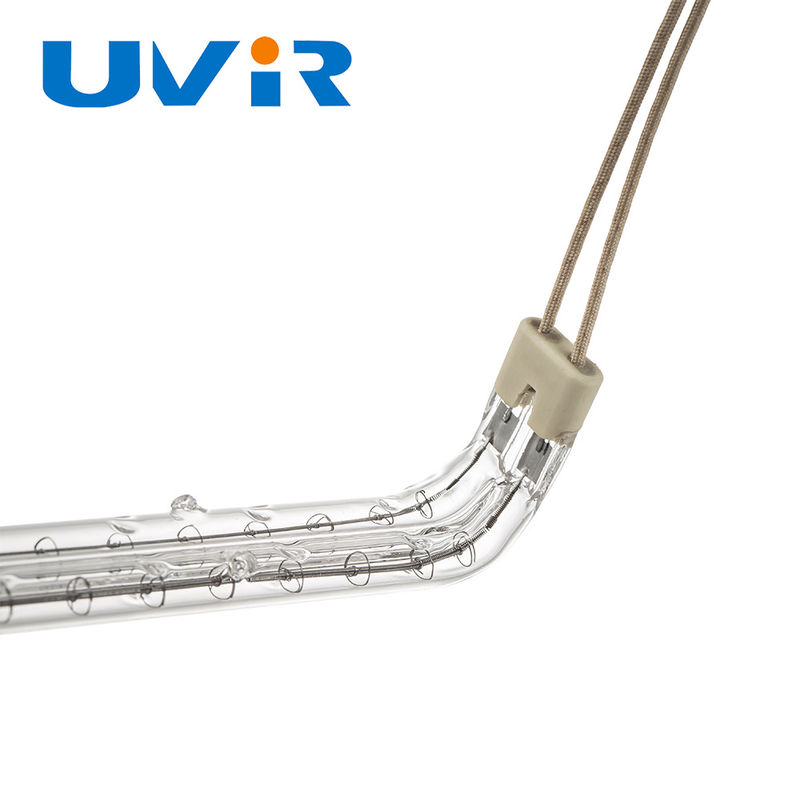 U Shaped Uncoated Infrared Heating Element Tube Halogen Quartz Glass
