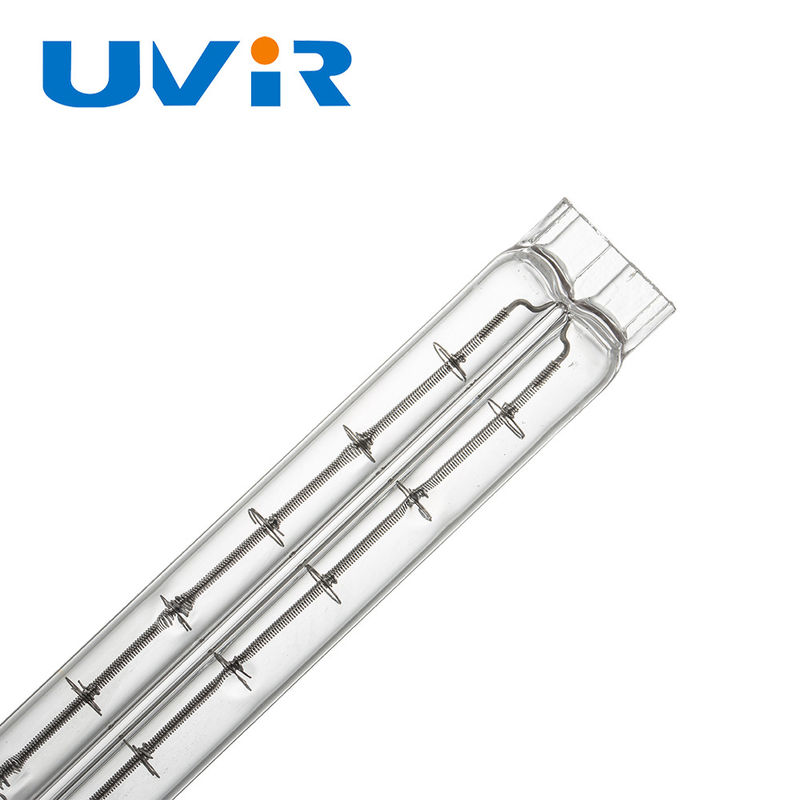 U Shaped Uncoated Infrared Heating Element Tube Halogen Quartz Glass