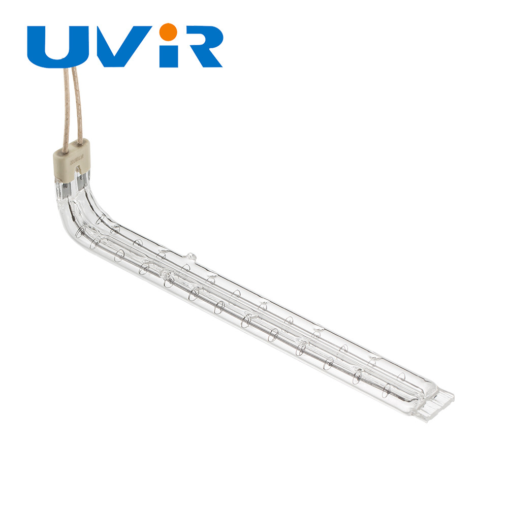 U Shaped Uncoated Infrared Heating Element Tube Halogen Quartz Glass