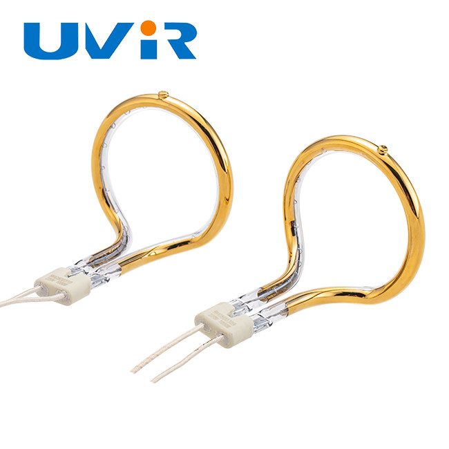 Gold Reflector Ring Infrared Lamps - 220V 1000W Quartz Heaters