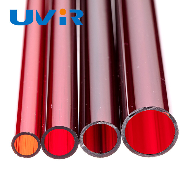 UVIR Ruby Color Infrared Quartz Tube Heater 14mm 19mm Diameter